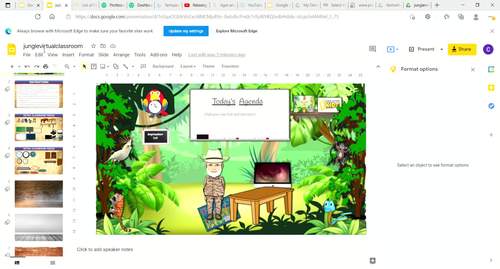 Jungle Themed Animated Virtual Classroom by The Resource Emporium