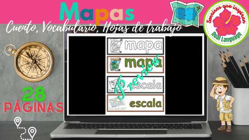Mapas vocabulario cuento de realidad y actividades | TpT