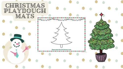 Christmas Playdough Mats, Playdough mats pdf, Christmas Printable ...