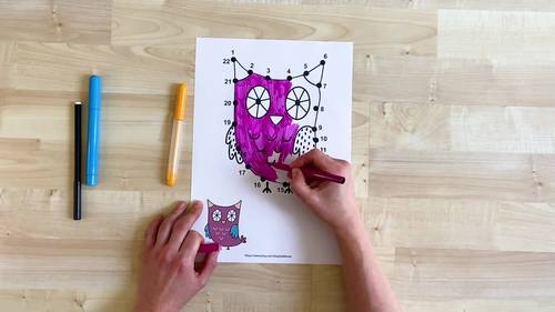 Dot to Dot Activity Book with Forest Animals, Printable Puzzle Connect ...