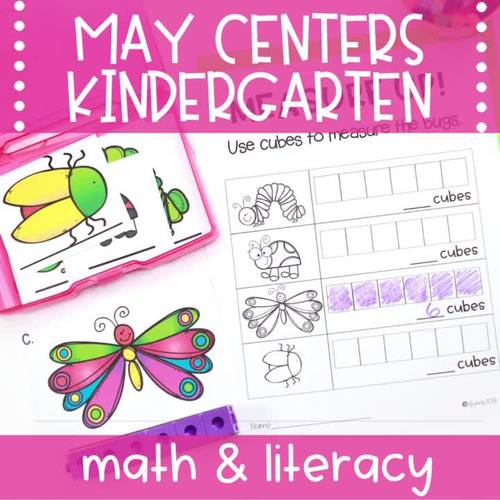 Kindergarten Literacy and Math Centers MAY by Deanna Jump | TPT