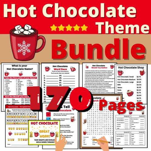 Hot Chocolate Theme Bundle Activities, Party, Decor, Games, Dramatic ...