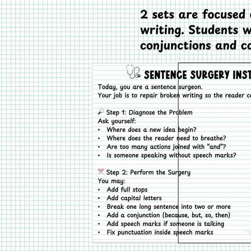 Sentence Surgery - Run-On Sentence Editing Slides - Explicit Writing ...