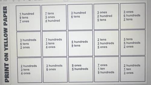 Place Value center: linking number forms by Curly Headed Curriculum