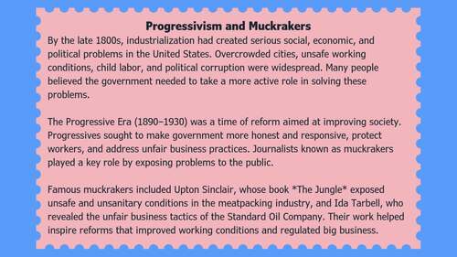 US History 1 – Unit 6: The Emergence of Modern America – Progressive ...