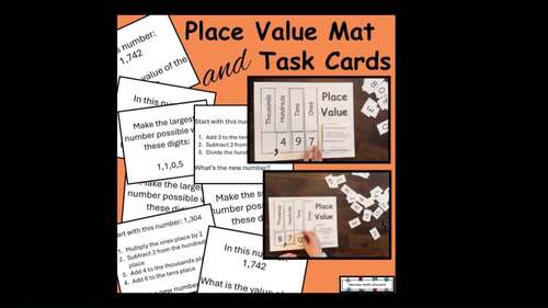 Place Value Mat and Task Cards (Up to Thousands Place) by Mansker Math ...