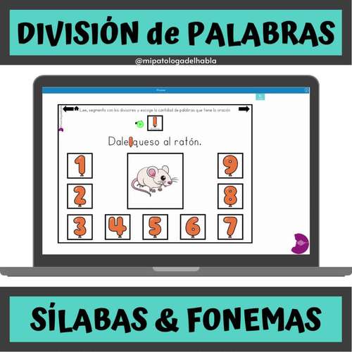 División de Palabras División de Sílabas y Fonemas Counting Syllables ...