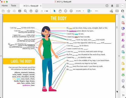ESL Beginners Physical Descriptions Bundle by ESL Class Workshop
