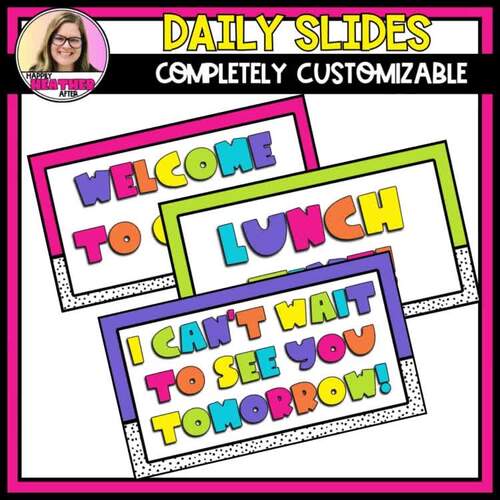 Editable Daily Slides with Timers for Classroom Management & Visual ...