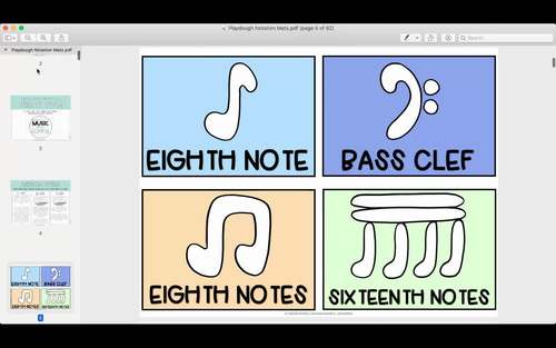 Music Notation Play Dough Mats | Printable Activity by musicpluscoffee