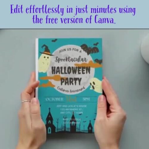 Editable Halloween Party Invitation Template | Printable Invitation