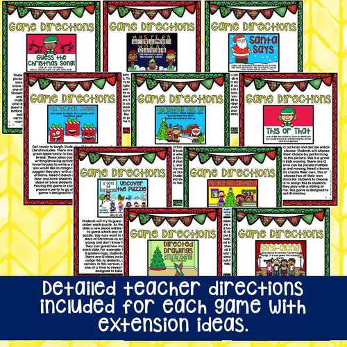 Virtual Christmas Party Games | Holiday Activities | Behavior Trackers