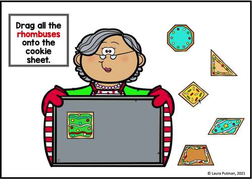 Christmas Cookie Polygons Math Boom Cards by 3rd Grade Engaged | TPT
