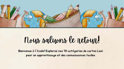 FRENCH FLASH CARDS BASIC VOCABULARY 209 cartes, 19 categories | TPT