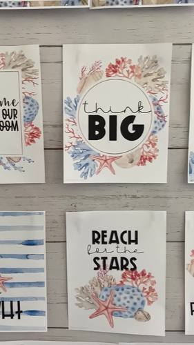 Classroom Posters Ocean theme by Modern Classroom Resources | TPT