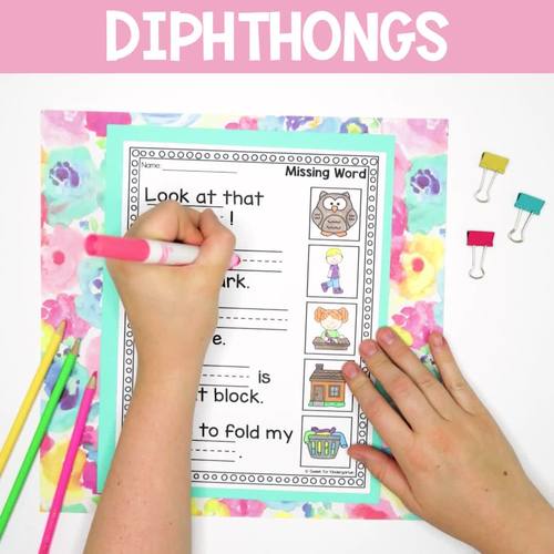 Diphthongs Phonics Worksheets | No Prep Diphthongs Activity | TPT