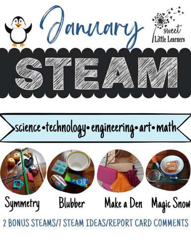 January STEAM Kindergarten Package: Integrating Ontario FDK & US CC
