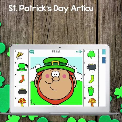 St. Patrick's Day Articulation NO PREP Boom Cards™ Early Developing Sounds