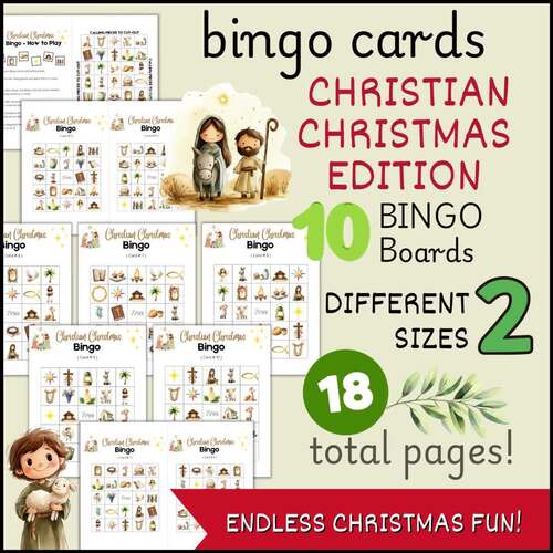 Nativity Christmas Bingo | New Testament Bible Bingo for Kids | 10 ...