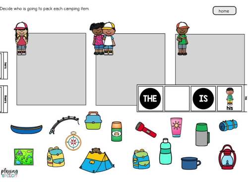 Summer Theme Early Language BOOM CARDS for Speech Therapy Distance Learning