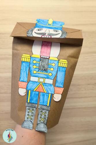 Nutcracker Craft | Printable Christmas Paper Bag Puppets Template ...