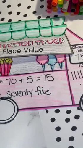 Candy Truck Math Place Value Craft by The Teaching Diva Corner | TPT