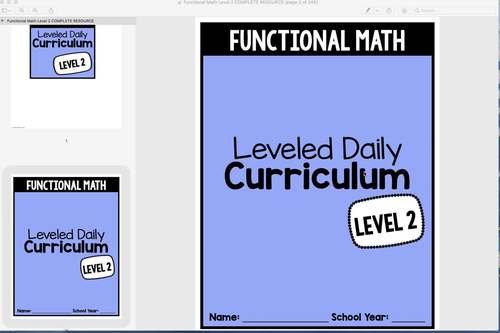 Functional Math Leveled Daily Curriculum {LEVEL 2} by The Autism Helper