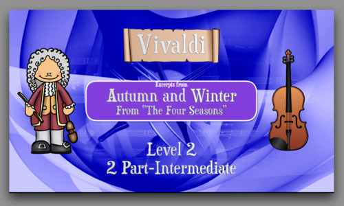Kiddos Play the Classics-Vivaldi (Level II- Two Part Intermediate)