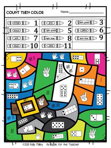 St. Patrick's Day Coloring Counting Objects to 5 10 20 Worksheets ...