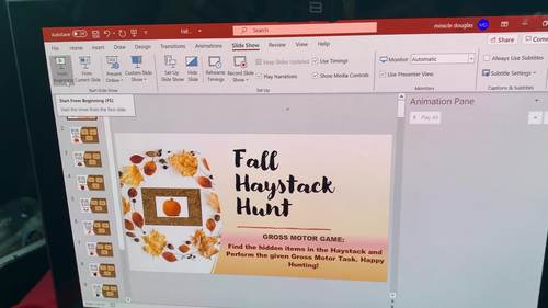 Fall Haystack Hunt: Gross Motor Game (Thanksgiving/Harvest) | TpT