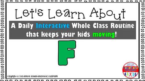Alphabet Activity Letter Sound F PowerPoint by Kinesthetic Classroom