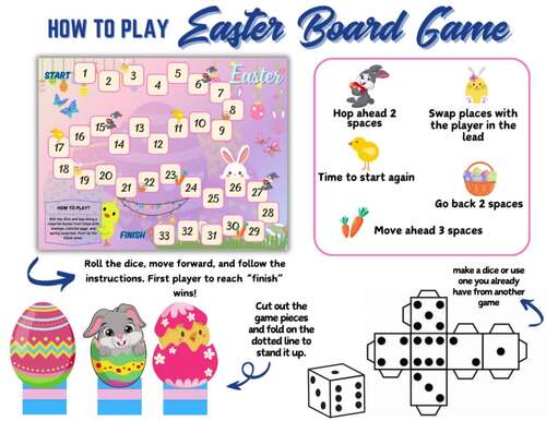 Printable Easter Board Game for Kids | Fun Easter Activity ...