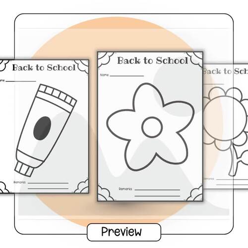 Back to School Craft Cut and Paste Fine Motor Activity by Miniskidsmagic