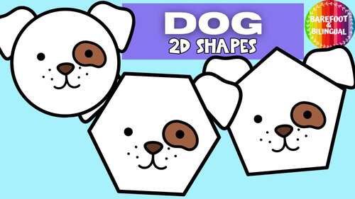 Dog 2D Shape Clipart | Cute 2D Dog Clipart Shapes for Math Activities