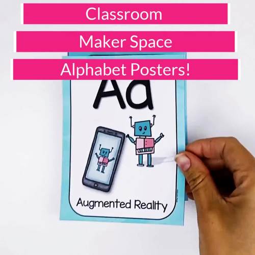 Makerspace Posters Alphabet STEM Posters Classroom Decor Makerspace Signs