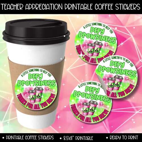 Teacher Staff Appreciation Wicked Coffee Bar Cart Poster Sticker Ticket ...