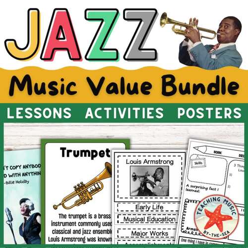 Jazz Music Activities Lessons Posters Value Bundle Black History Month ...