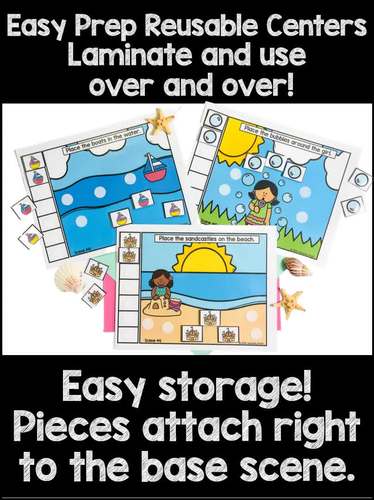 Errorless Summer Centers and Cut and Paste Worksheets for Special ...