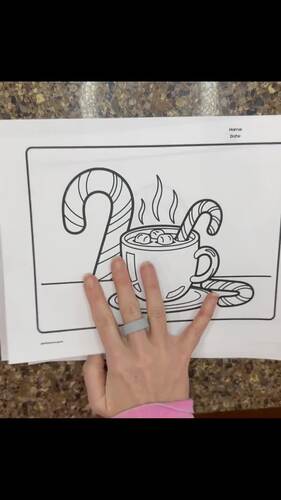 Candy Cane Coloring Page Sheets Packet 1st grade craft center worksheet ...