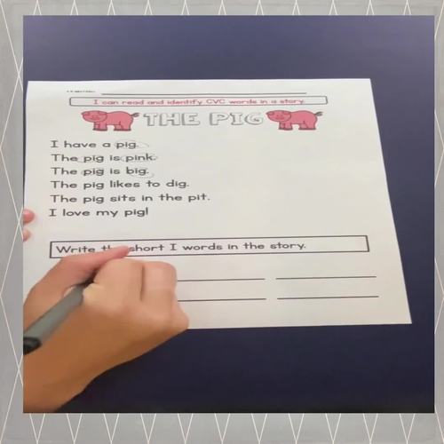 Short Vowel Decodable Reading Passages by Simply B Teaching | TPT