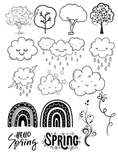 simple landscape coloring pages