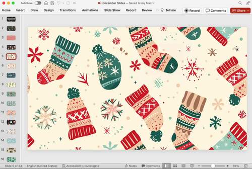 December Slide Backgrounds Bundle || Morning PowerPoint Google Slides ...