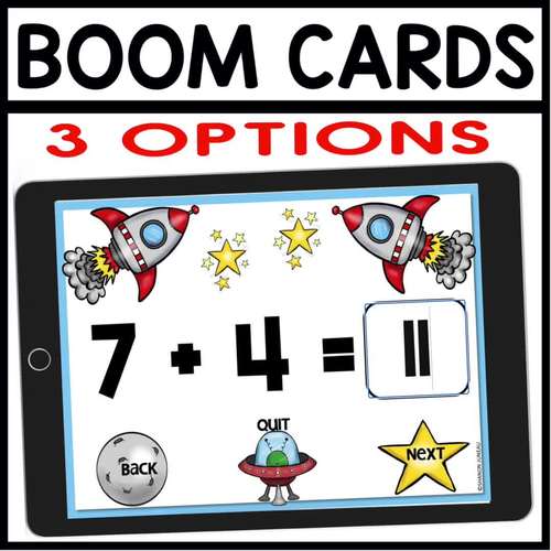 Addition and Subtraction Facts Math Centers 1st Grade No Prep Boom Card ...