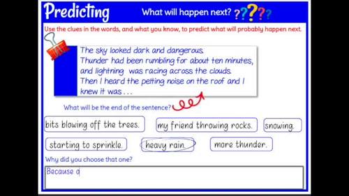 Reading Comprehension Strategies Digital PREDICTION Tasks by Aussie Waves