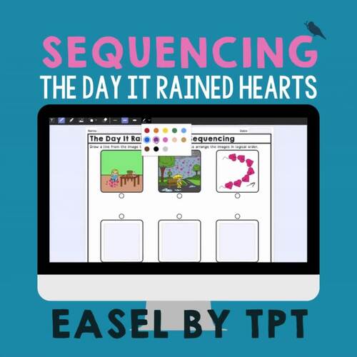 Valentine's Day The Day It Rained Hearts Sequencing Digital Resources