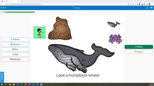 Interactive AAC Core Vocabulary Ocean Boom Cards for Speech Therapy