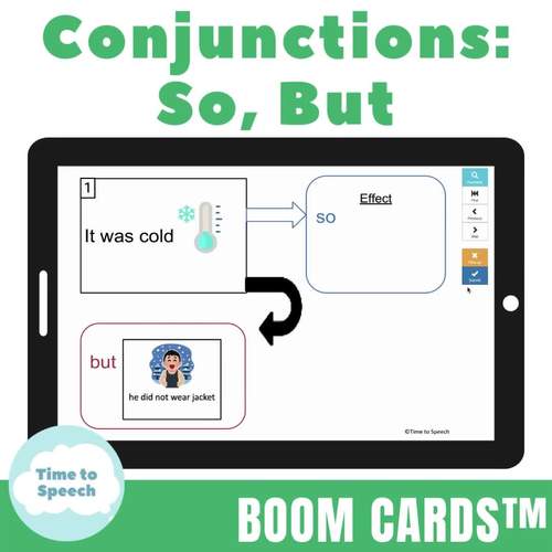 So But Conjunctions Boom Cards｜Speech Therapy｜Distance Learning | TPT