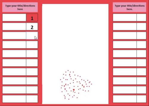 Mystery Digital EDITABLE LOW PREP - Valentine Cat PIXEL ART Reveal Template