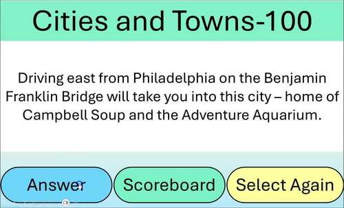 New Jersey Trivia Game Interactive PowerPoint Activity Differentiated