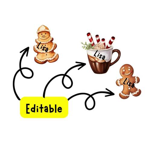 Winter Coffee Bulletin Board, December January Door Decor, Editable